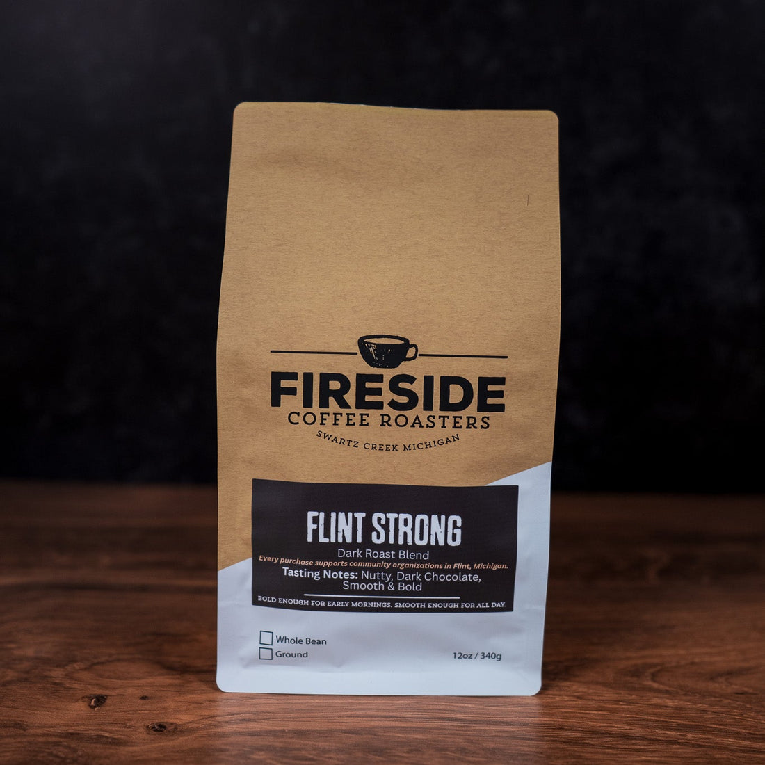 Flint Strong Dark Roast Coffee – Fireside Coffee Co.
